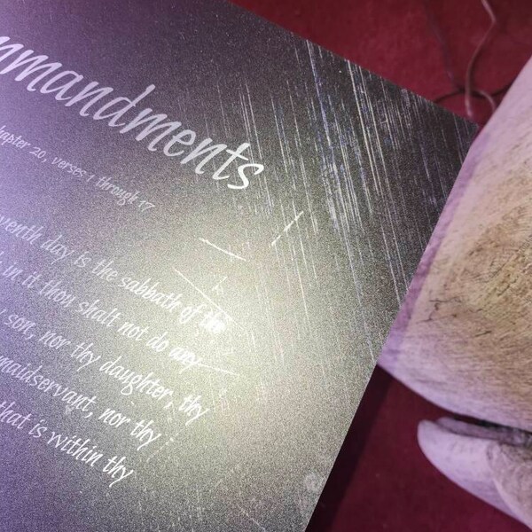 10 Commandments Sign, Scripture Sign, Religious Wall Decor, Gift for ...