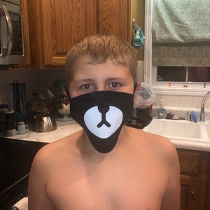Bear Face Mask - Etsy