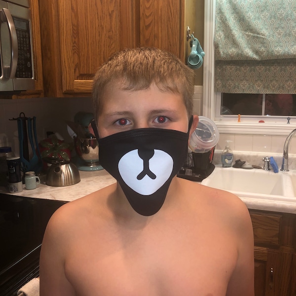 Bear Face Mask - Etsy