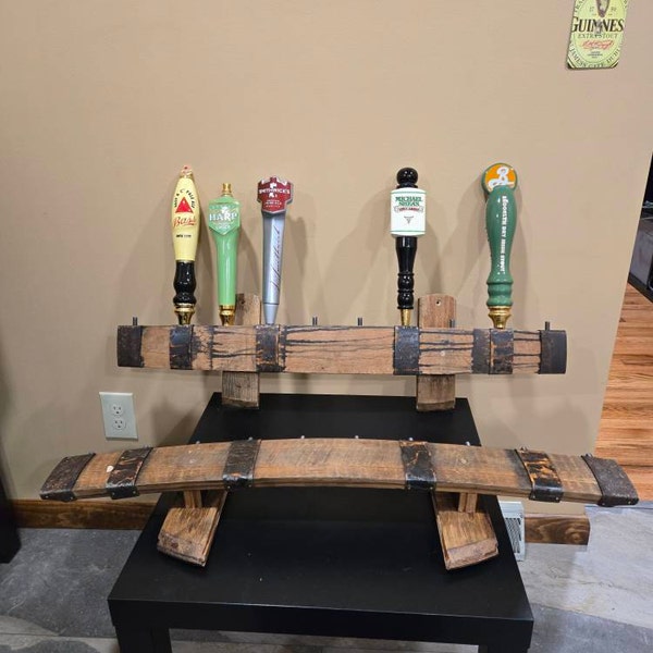 Oak Whiskey Barrel Stave Beer Tap Handle Display - 19 Handle 2 Tier - Etsy
