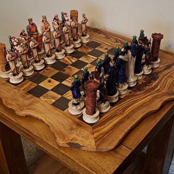 Knights Templar Chess Set Historical Game Chess Set Crusaders Chess ...