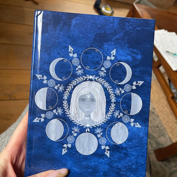 Moon Phases Journal | Moongoddess Moon Magic | Notebook A5 Hardcover ...