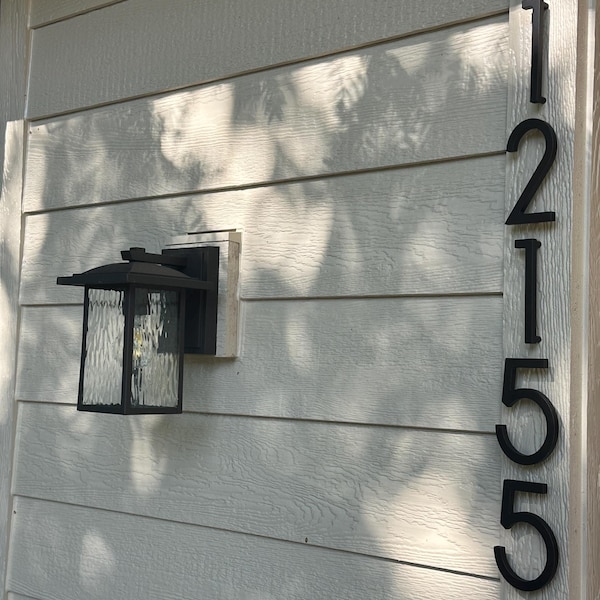 Modern House Numbers - 6 Inch White Metal Address Numbers - Etsy