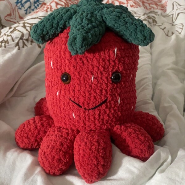 Strawberry Octopus Crochet Pattern PDF - Etsy