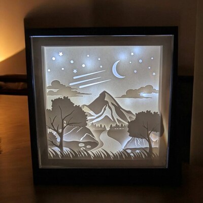 3D Light Box SVG Shadow Box, Multilayer SVG, 3d Layered Svg, Cricut ...