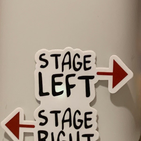 Vinyl Theatre Sticker, Water Bottle Sticker, Theatre Gift, Drama Gift ...