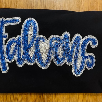 Falcons Double Stack Applique/embroidery Design Hand Lettered Design Instant Download - Etsy