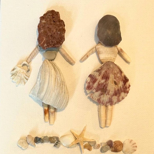 Five Ladies Shell People Art - Etsy