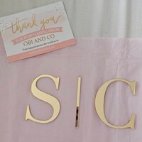 Acrylic Wedding Cake Monogram Personalisation- Cake Topper- Wedding ...