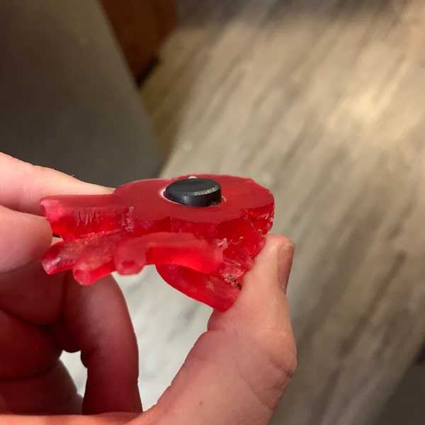 Anatomical Heart Magnet, Translucent Red Resin Sculpture | Gothic ...