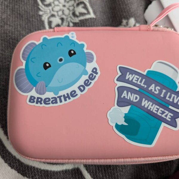 Pufferfish Breathe Deep Pun Sticker, Vinyl Stickers, Laptop Decal, Gift ...