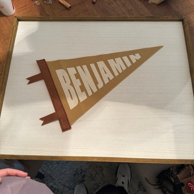 Personalized Pennant With Block Name Letters Custom Felt Name Pennant ...