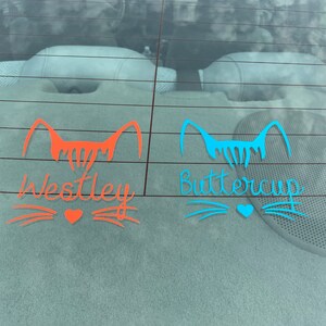 Cat Decal Personalized Name Kitty Decal Cat Lover Sticker - Etsy