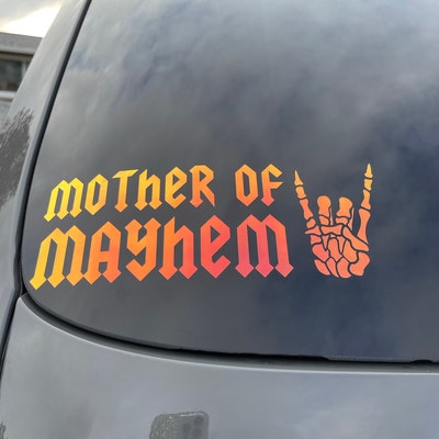 Car Decal Mother of Mayhem, Alternative, Vinyl Decal, Mama, Chaos ...