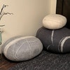 Natural Felted Wool. Soft Stone-poufs. the "conference Set" 3, 5 or 7 ...