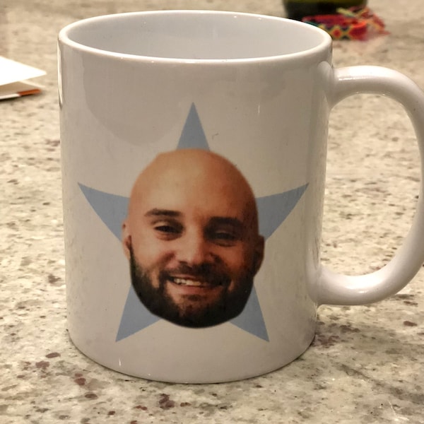 The Office Mug, Office Face Star Mug, the Office Star Mug With Photo ...