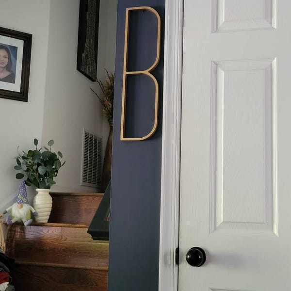 Personalized Wooden Monogram Letter Above Bed Decor - Handcrafted ...