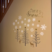 Winter Snowflake Decals Christmas Vinyl Lettering Wall Decal Window ...