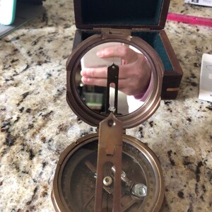 Antiqued Brass Military Compass With Engraved Box - Etsy