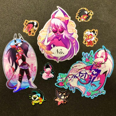 Helluva Boss Stickers Verosika, Striker, Sallie May, Deerie 5 Designs ...