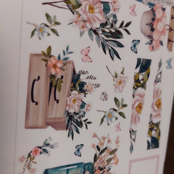 Printable Planner Dashboard, Rose Dashboard, Floral Printable Planner ...