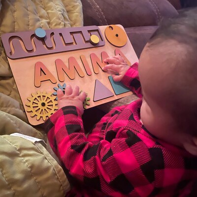 Name Puzzle Busy Board, Personalized Activity Board, Christmas Gifts ...