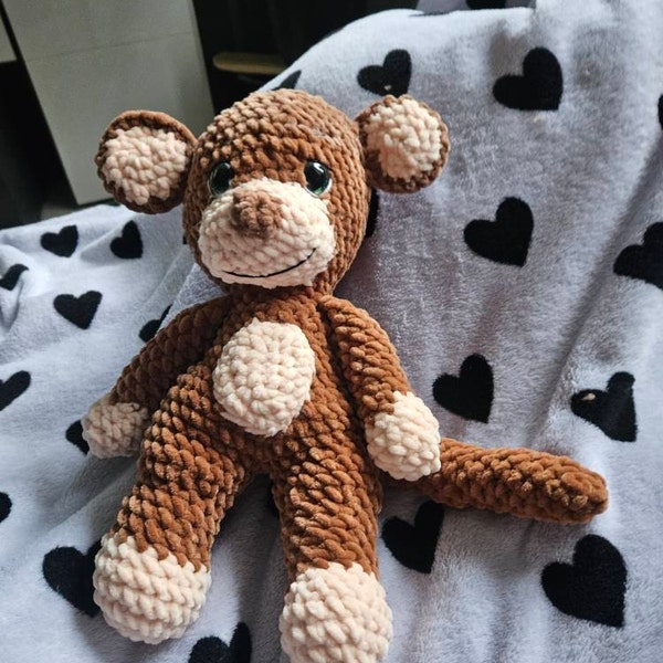 Crochet Pattern Monkey Plush Animal - Amigurumi Stuffed Toy - Pdf ...