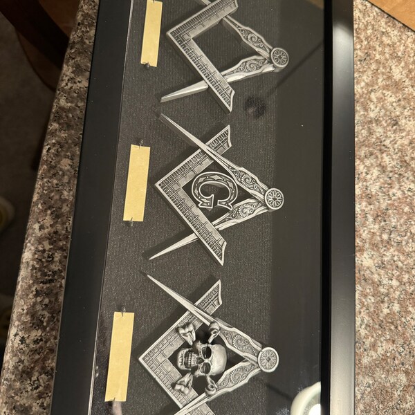 Square & Compass Shadowbox Tri Lux Collection - Etsy