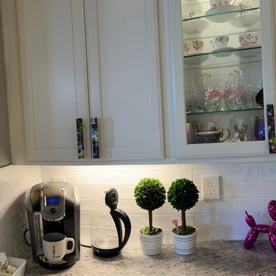 Colorful Cast Fused Glass Cabinet Pulls and Knobs - Etsy