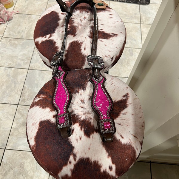 Valentine Day Western Leather Headstall and Breast Collar Tack Set for ...