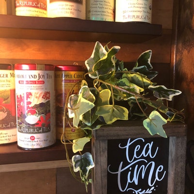 Tea Bar Kitchen 6x6 Farmhouse Signs for Tiered Trays. Tiered Tray Decor ...