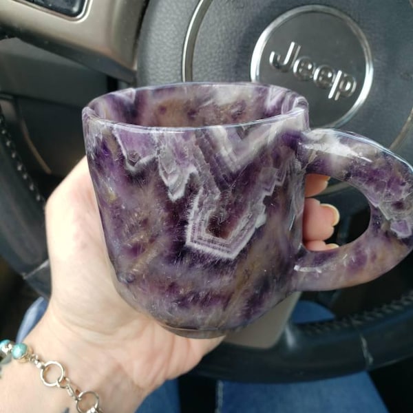 Hand Carved Rose Quartz Cup | Dream Amethyst Crystal Mug - Etsy