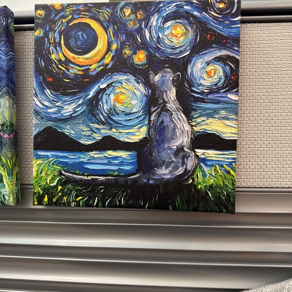 Haunted Castle Art Starry Night Dark Print the Haunting of Van Gogh by ...