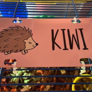 Personalized Hedgehog Name Plate / Hedgehog Sign / Cage | Etsy
