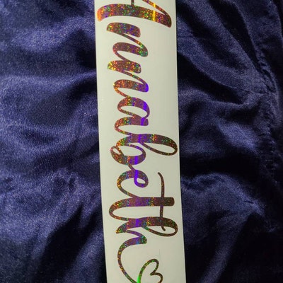 Custom Name Decal With Heart Personalized Name Decal Name - Etsy