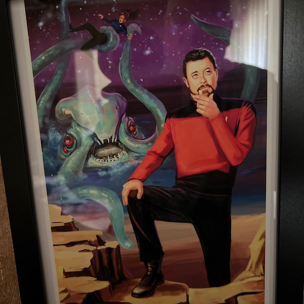 Star Trek William Riker Wall Art Print - Next Generation, TNG, Number ...