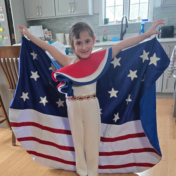 Red White Blue Patriotic Outfit Pageant Girls Unique Patriotic Wear ...