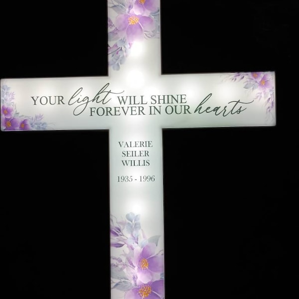Religious Cross Garden Stake | Personalized Lighted Cross | God Has You ...