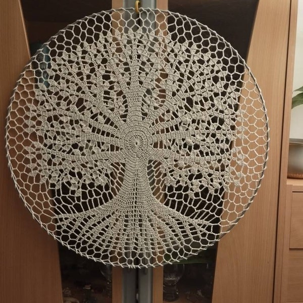 Tree of Life Mandala Crochet Pattern PDF, 70cm 28in Wall Hanging ...