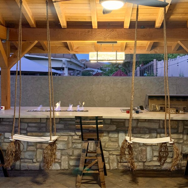 Wildflower Wine Barrel Rope Swing - Etsy