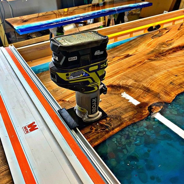 Bosch PR011 & PR111 Colt Plunge Base Router Adapter for Track Saw Guide ...