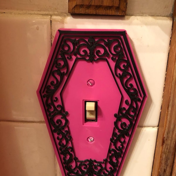 Gothic Raven Coffin Light Switch Cover - Custom Colors - Single 1 Gang ...