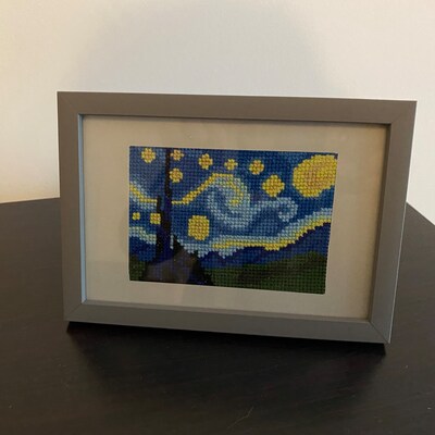 The Starry Night Mini Cross Stitch Pattern PDF, Small Mini Art ...
