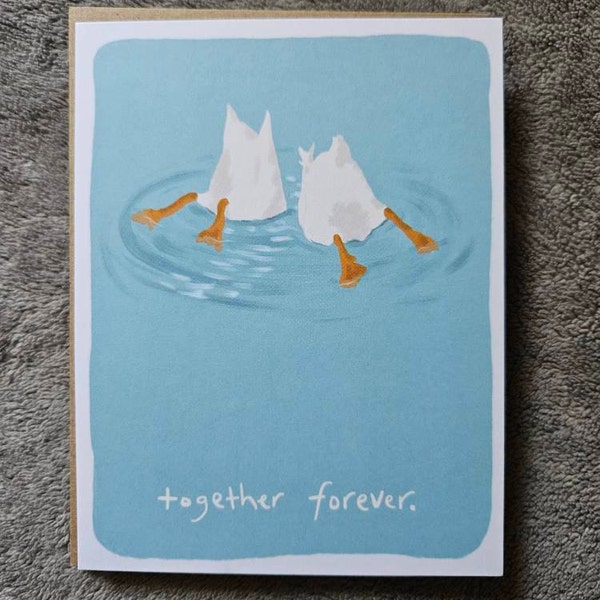 Love Card - Ducks Together Forever, Friendship and Love, Valentine's ...