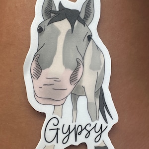 Customizable Horse Sticker Personal Decal Gift for Equestrian Handmade ...