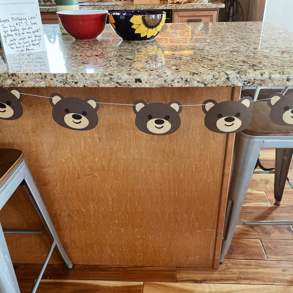 Bear Garland, Bear Banner, Bear Decor, Cute Bear Decorations, Babies ...