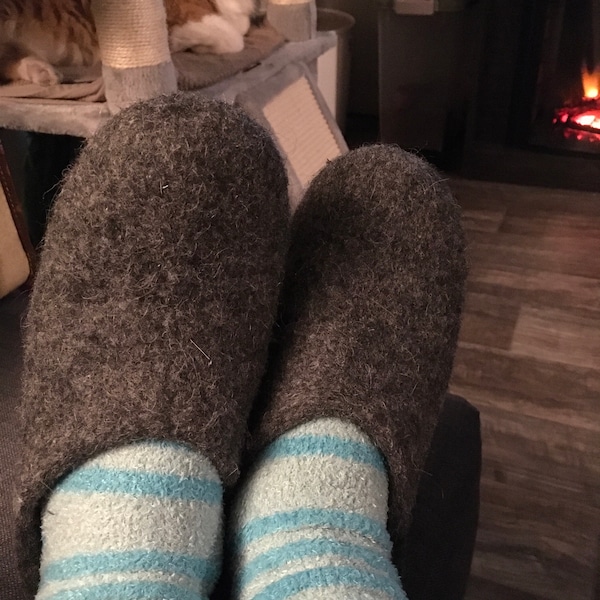 Wool Slippers / Warm / Cozy Slippers / Natural / Clogs / Wool / Various ...