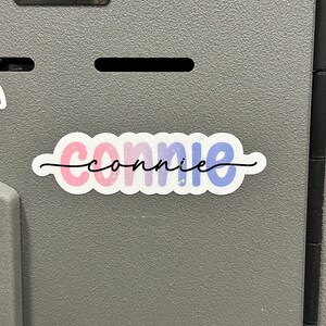 Personalized Name Sticker, Custom Name Sticker, Gradient Color Name ...