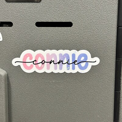 Personalized Name Sticker, Custom Name Sticker, Gradient Color Name ...
