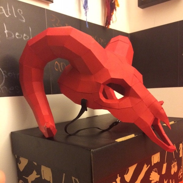 Ram Skull Papercraft Mask, Download and Make Your Own Party Mask ...